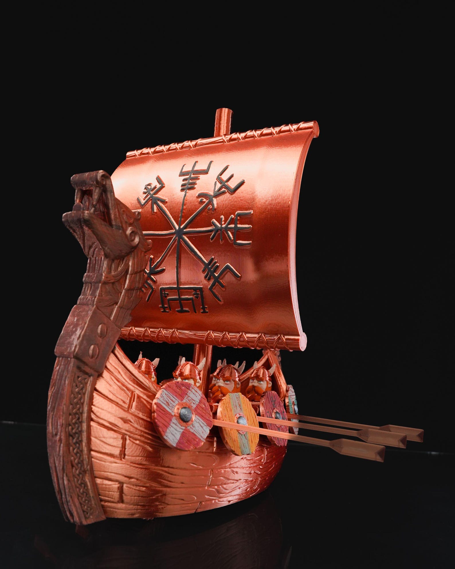 Articulated Drakkar Longship | Unique Viking & Dragon Ship Model ...