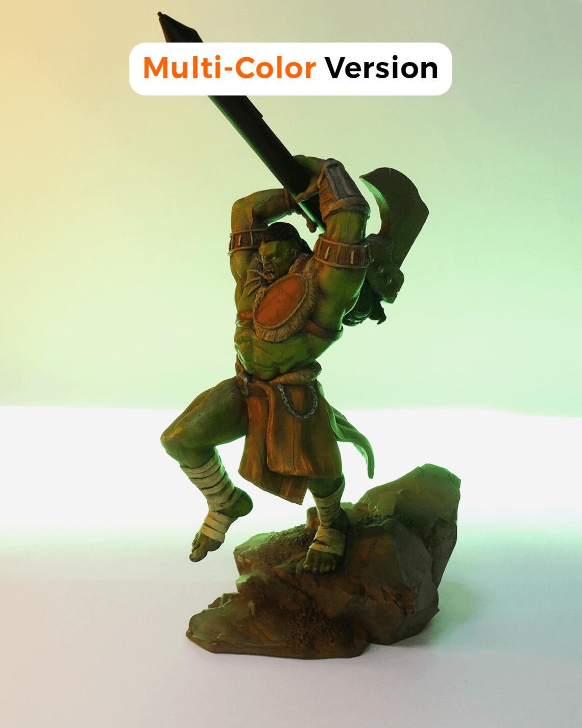 Orc Pen Holder | Antique Beast Soldier Desk Stand | Mythical Warrior ...