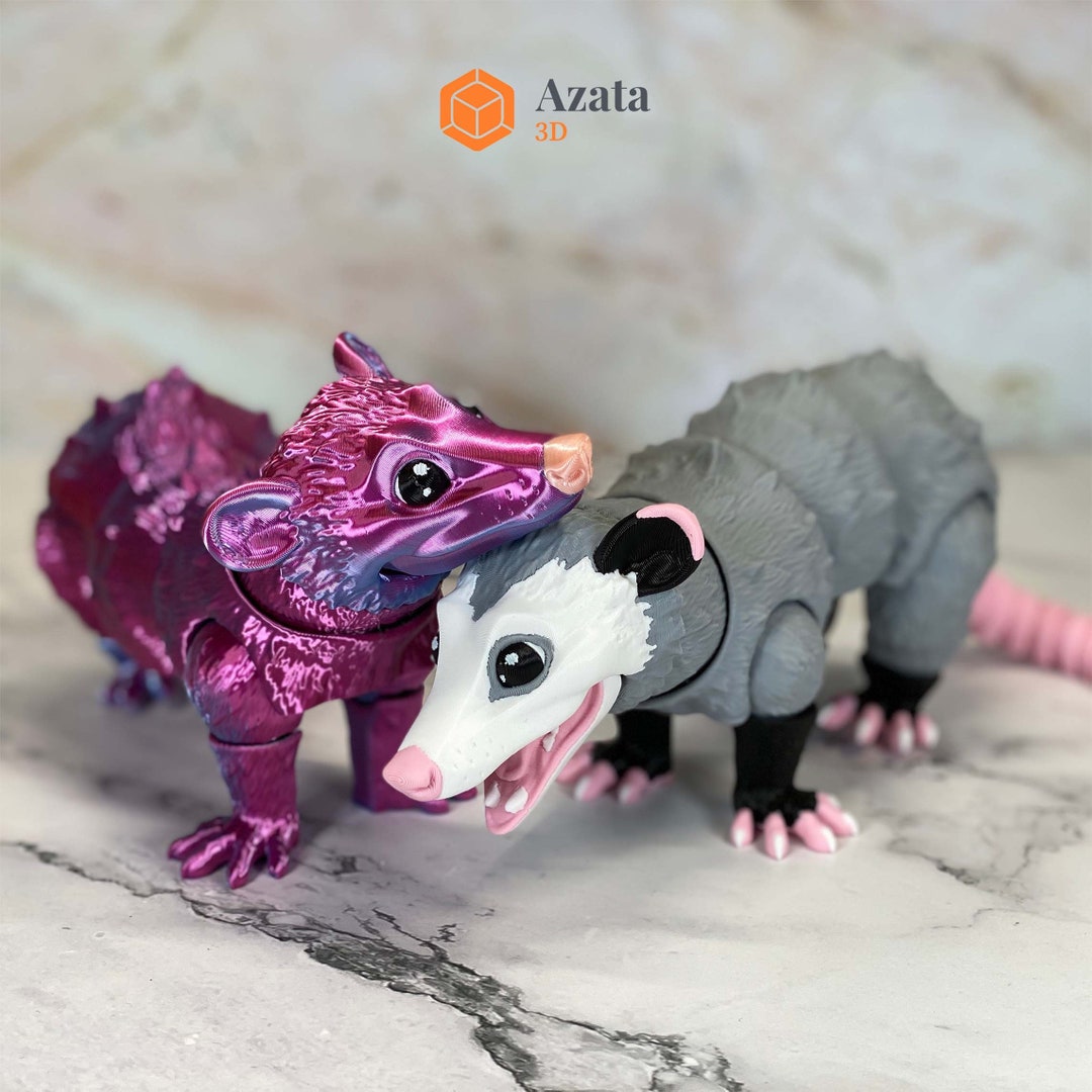 Articulated Opossum Toy 3D Printed Cute Possum Fidget Desk Toy - Etsy