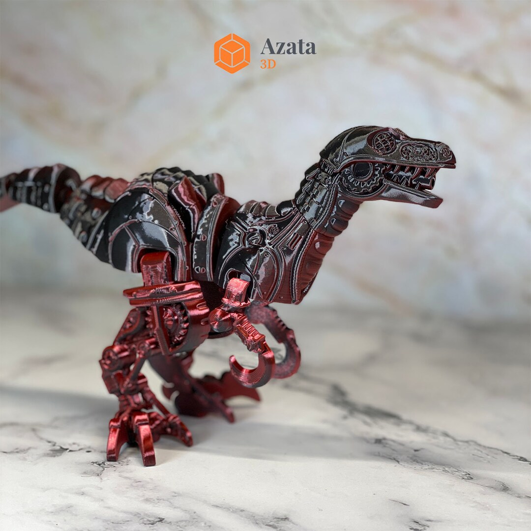 Steam Punk Steampunk Velociraptor Articulated Dinosaur Toy Dino Raptor ...