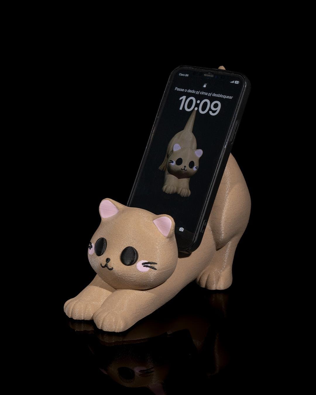 Purrfect Cat Phone Holder | Cell Phone Stand for Desk | Mobile Phone ...