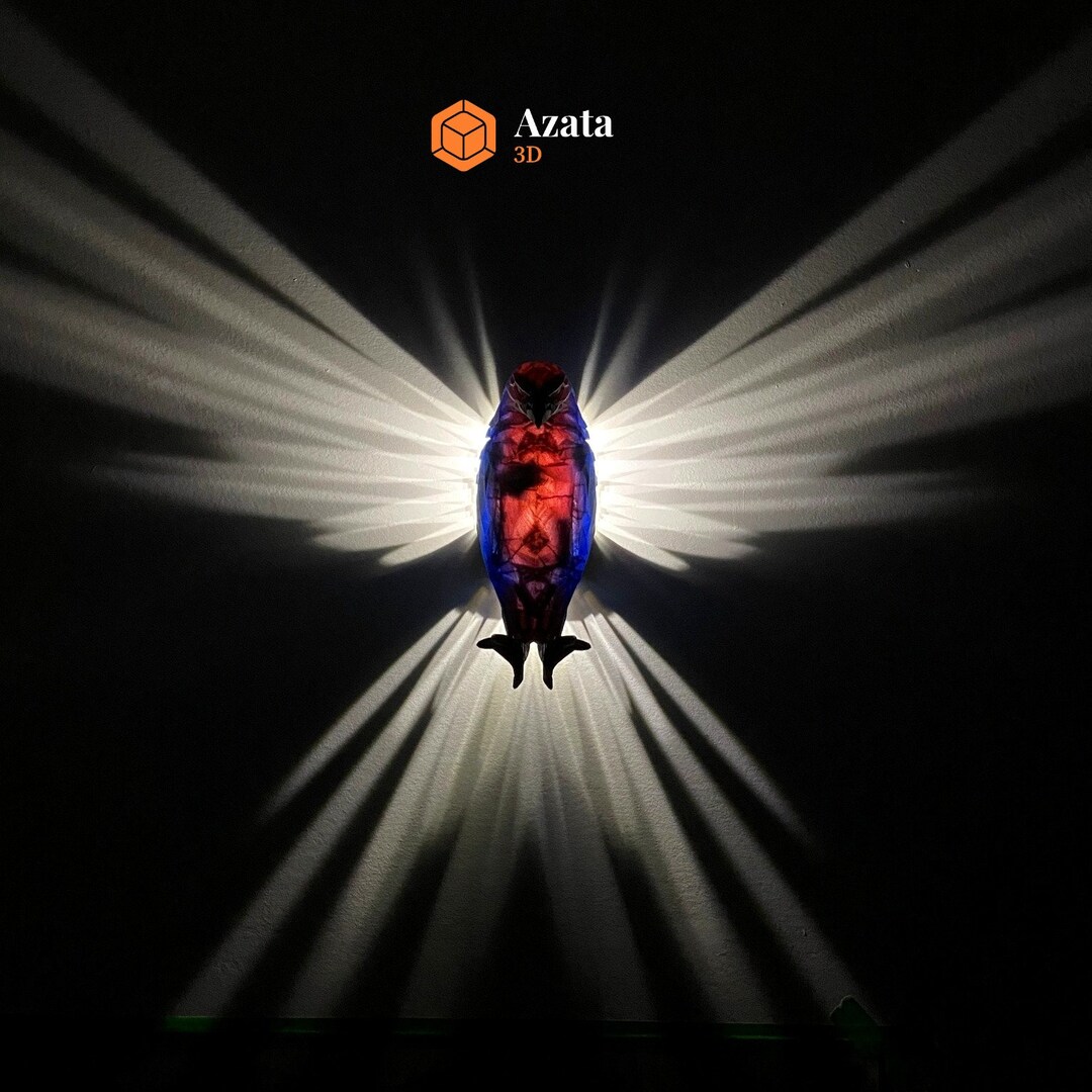 Bald Eagle Wall Light | Wall Art Night Light RGB Corded Battery - Etsy