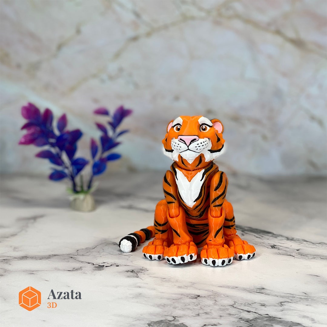Articulated Bengal Tiger | Realistic Tiger With Orange & White Color ...