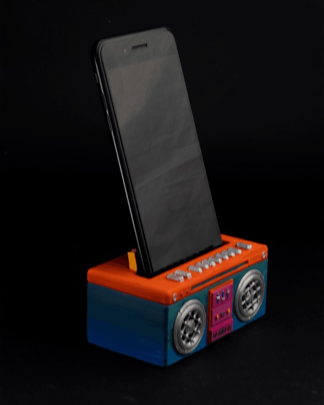 90’s Boombox Phone Amplifier | Elegant and Versatile Phone Stand With ...