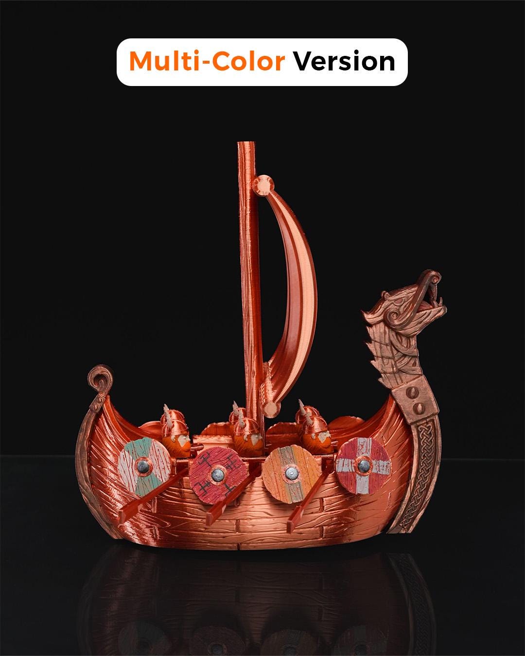 Articulated Drakkar Longship | Unique Viking & Dragon Ship Model ...