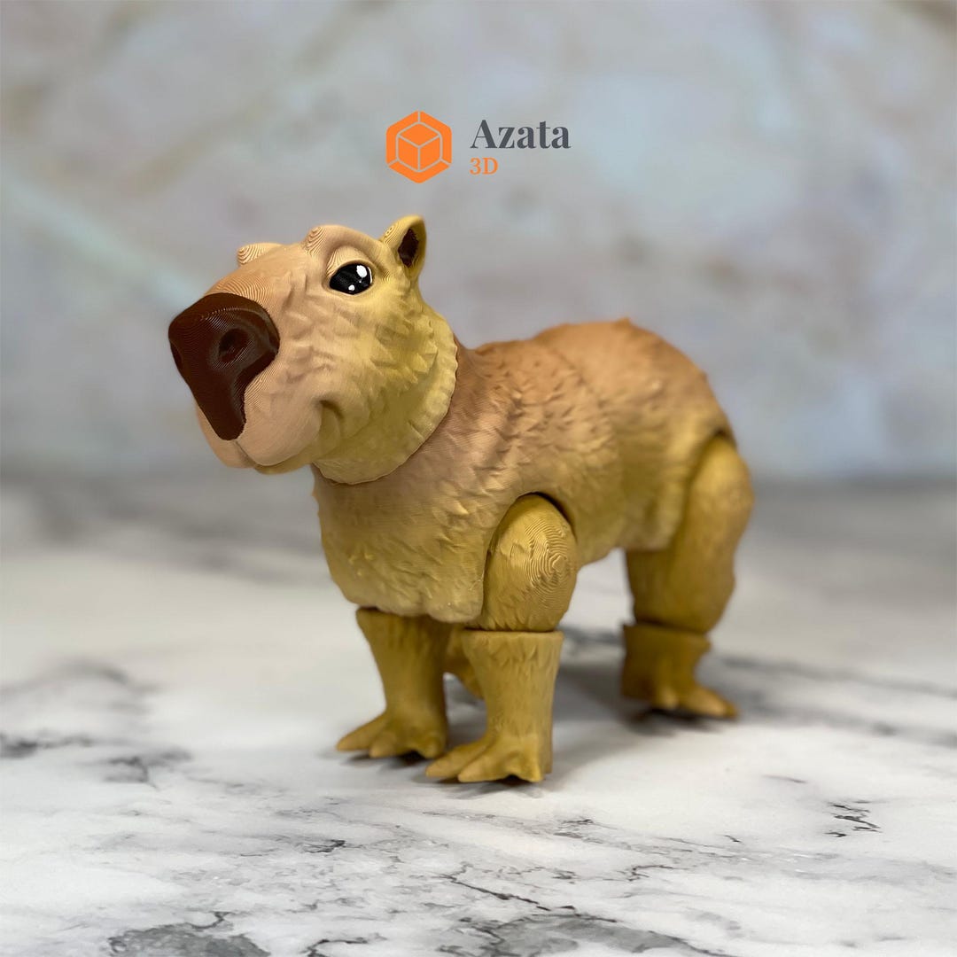 Articulated Capybara Fidget Toy With Shiny & Magical Colors | Stress ...