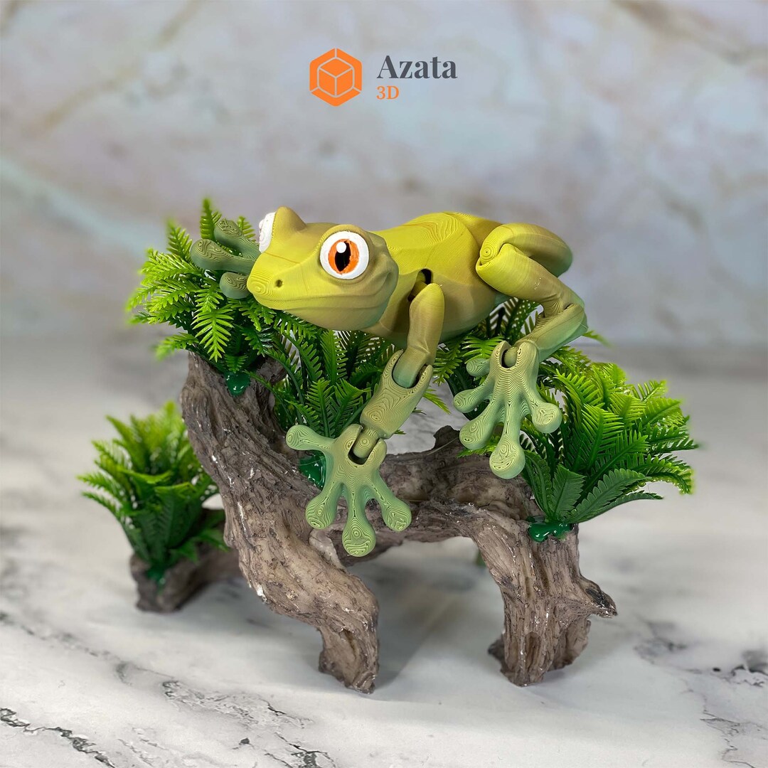 Articulated Tree Frog Toy 3D Printed Realistic Toad Desk Toy - Etsy