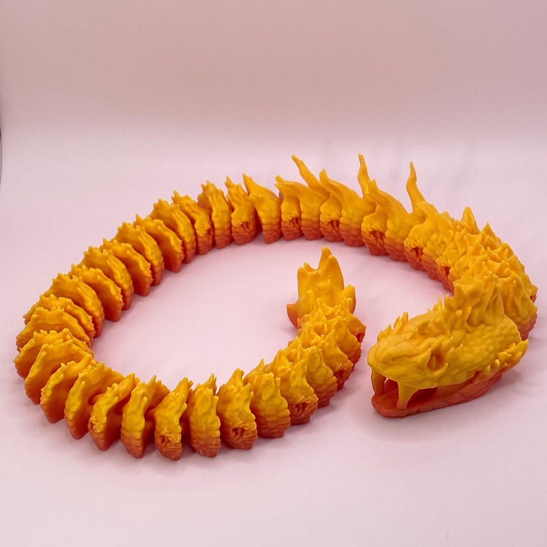 Articulated Boitatá Fire Dragon | Boitata Snake Sensory Toy for Kids ...