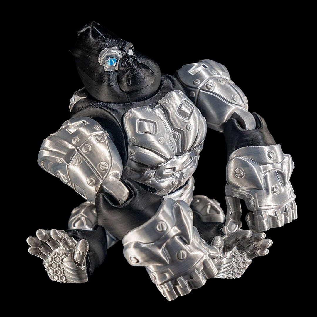 Articulated Cyber Gorilla Ape | Unique Fidget Stress-relief Animal Toy ...