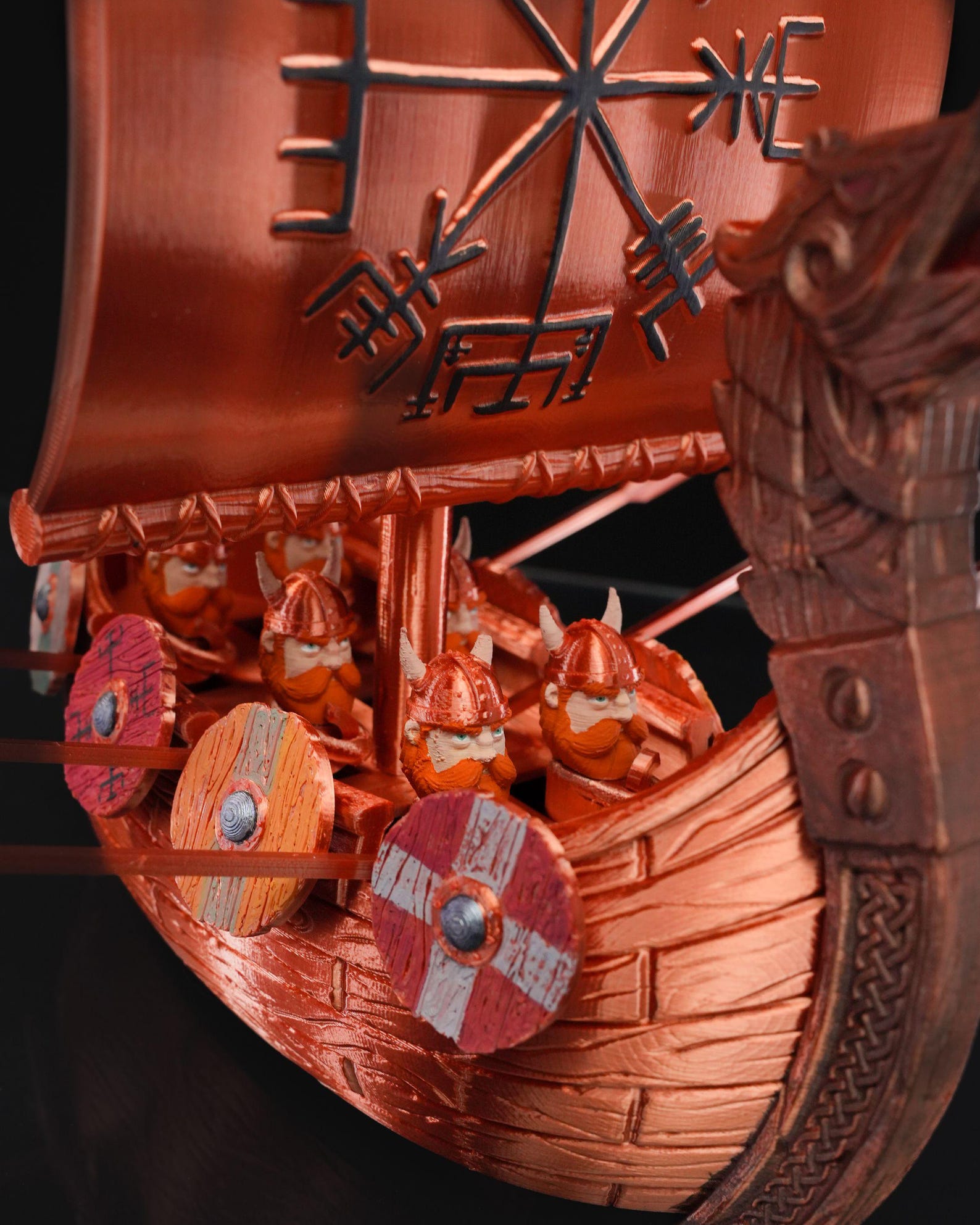 Articulated Drakkar Longship | Unique Viking & Dragon Ship Model ...