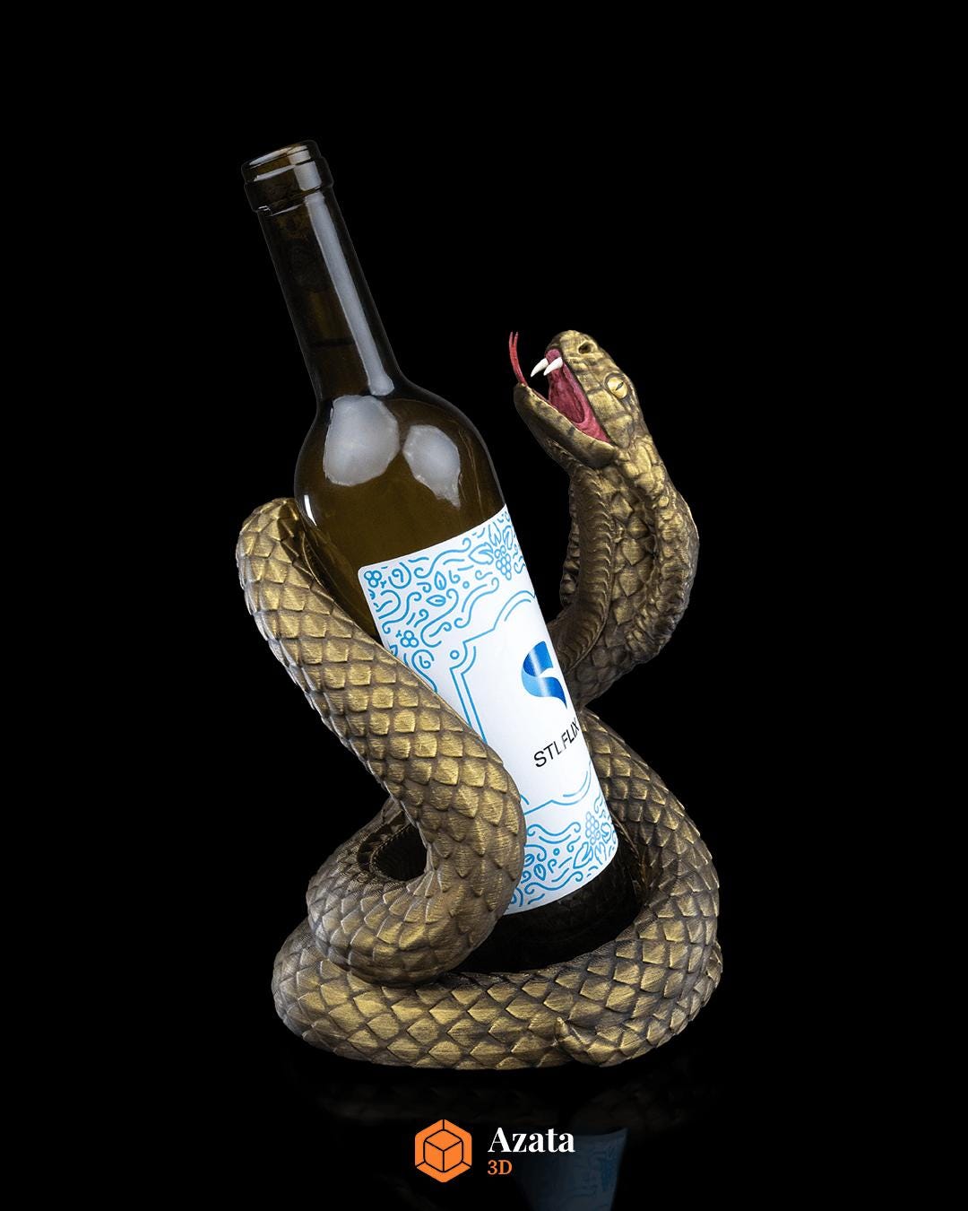 Naja's Embrace Wine Bottle Holder | Unique Decorative Single Wine ...