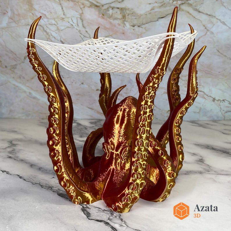 Octopus Tentacle Fruit Basket | Unique Decorative Bowl for Kitchen ...