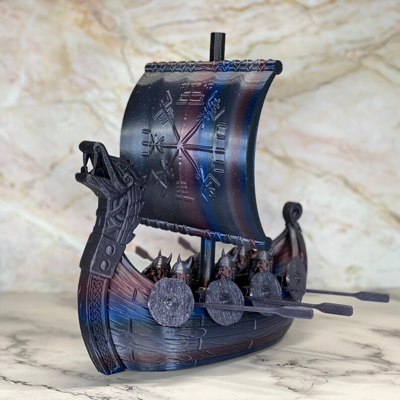 Articulated Drakkar Longship | Unique Viking & Dragon Ship Model ...