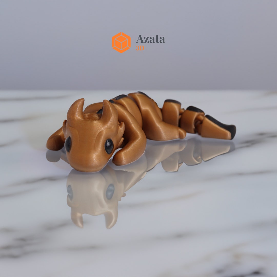 Zou Dragon Keychain: 3D Printed Cute Toy Animal Keychain, Couples ...