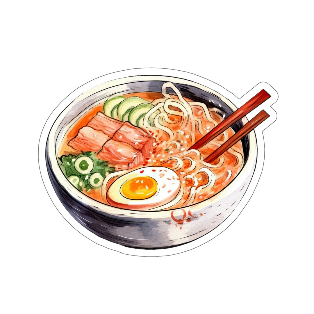 Ramen Sticker, Noodle Stickers, Asian Food Sticker, Japanese Ramen ...