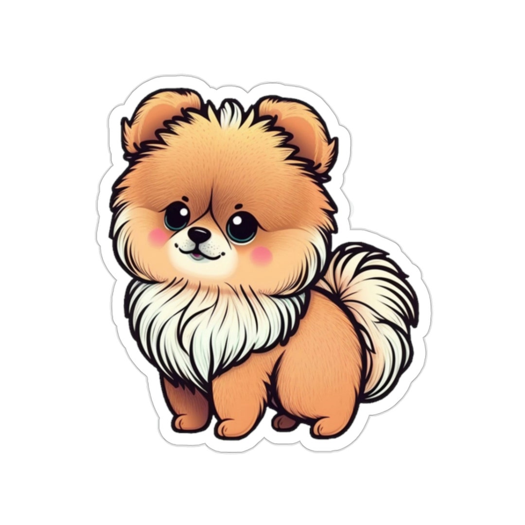 Pomeranian Chibi, Cute Dog Sticker, Chibi Style Dog Stickers, Gift for ...