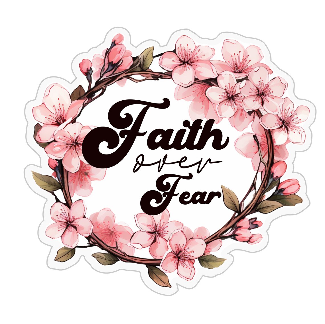 Faith Over Fear, Religious Decal, Christian Sticker, Faith Decal ...
