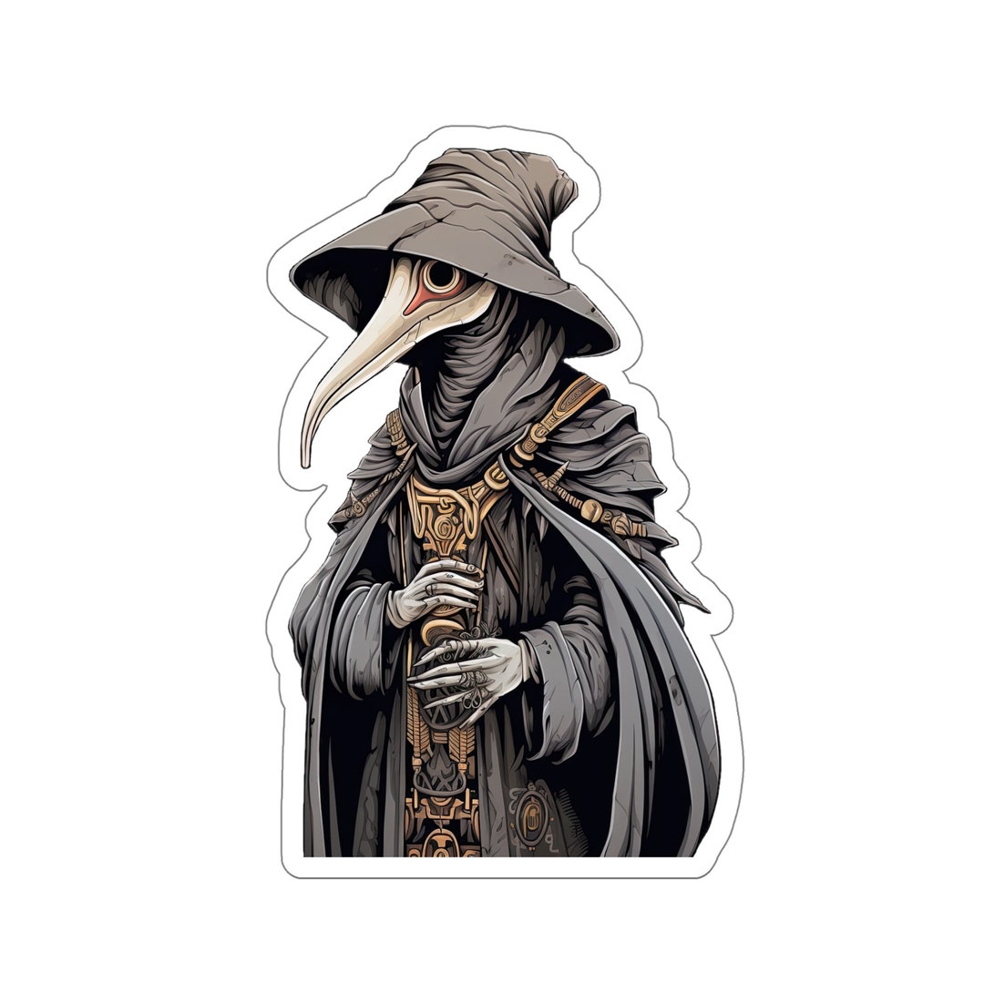 Plague Doctor, Creepy Sticker, Horror Sticker, Gift for Gothic Fans ...