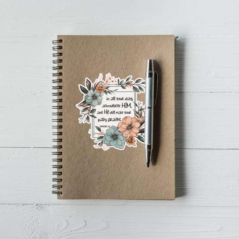 In All Your Ways Acknowledge HIM Decal, Proverbs 3:6, Religious Decal ...