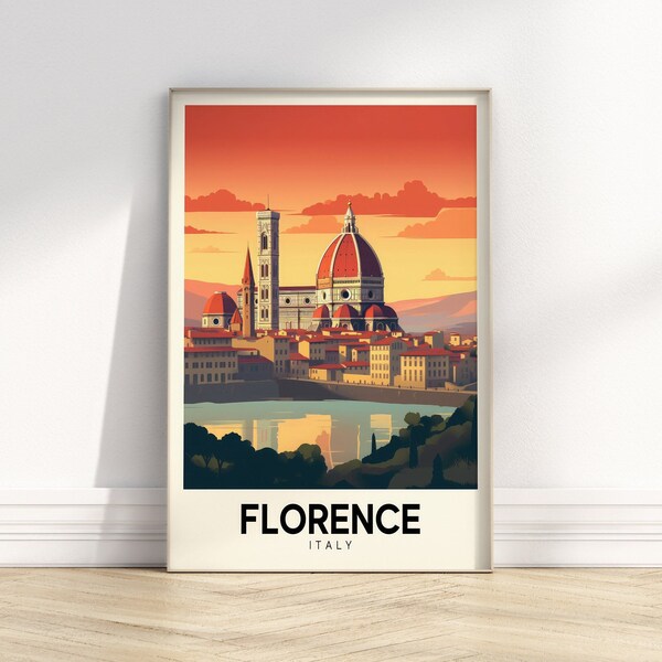Florence Vintage Travel Poster - Etsy