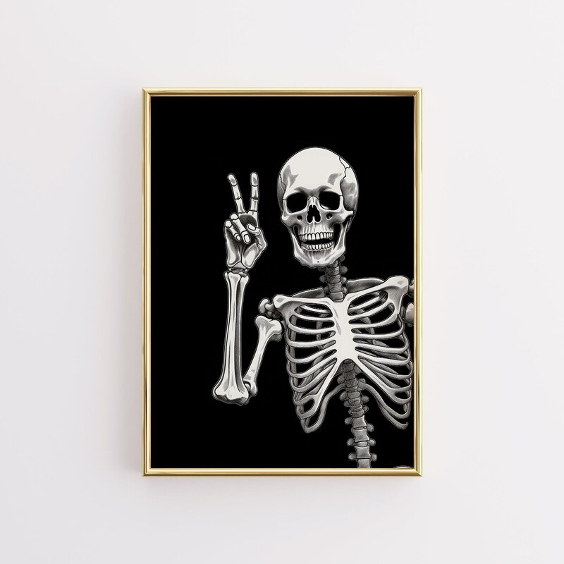 Skeleton Wall Art - Etsy