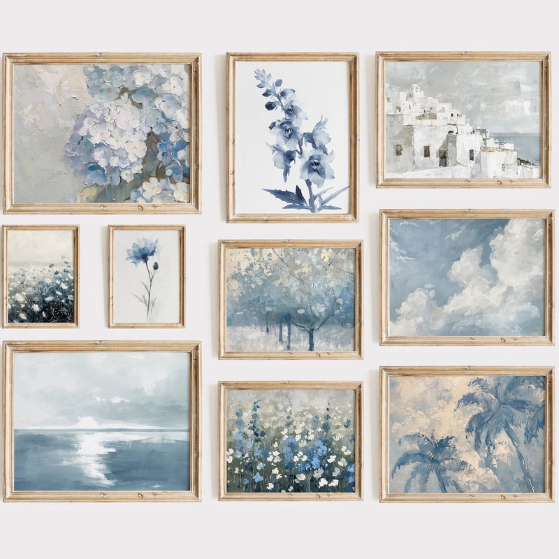 Printable Blue Wall Art - Etsy