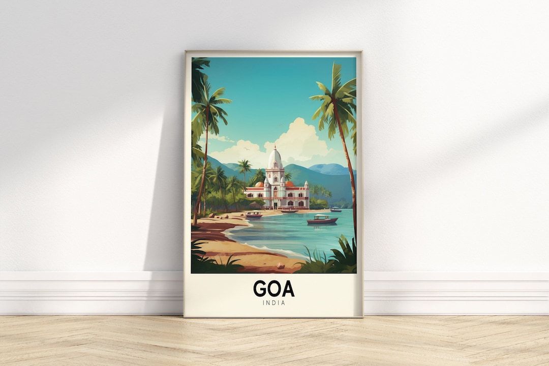 Retro Goa Travel Poster | Tropical Art | Colorful Retro Art | Vintage ...