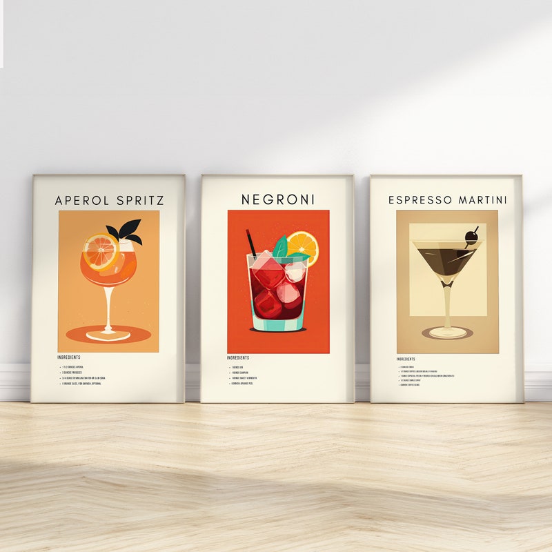 Cocktail Print - Etsy