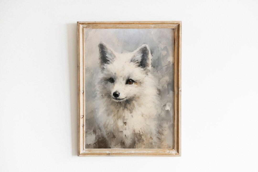 Arctic Fox Vintage Winter Print | Farmhouse Wall Decor | Winter Wall ...