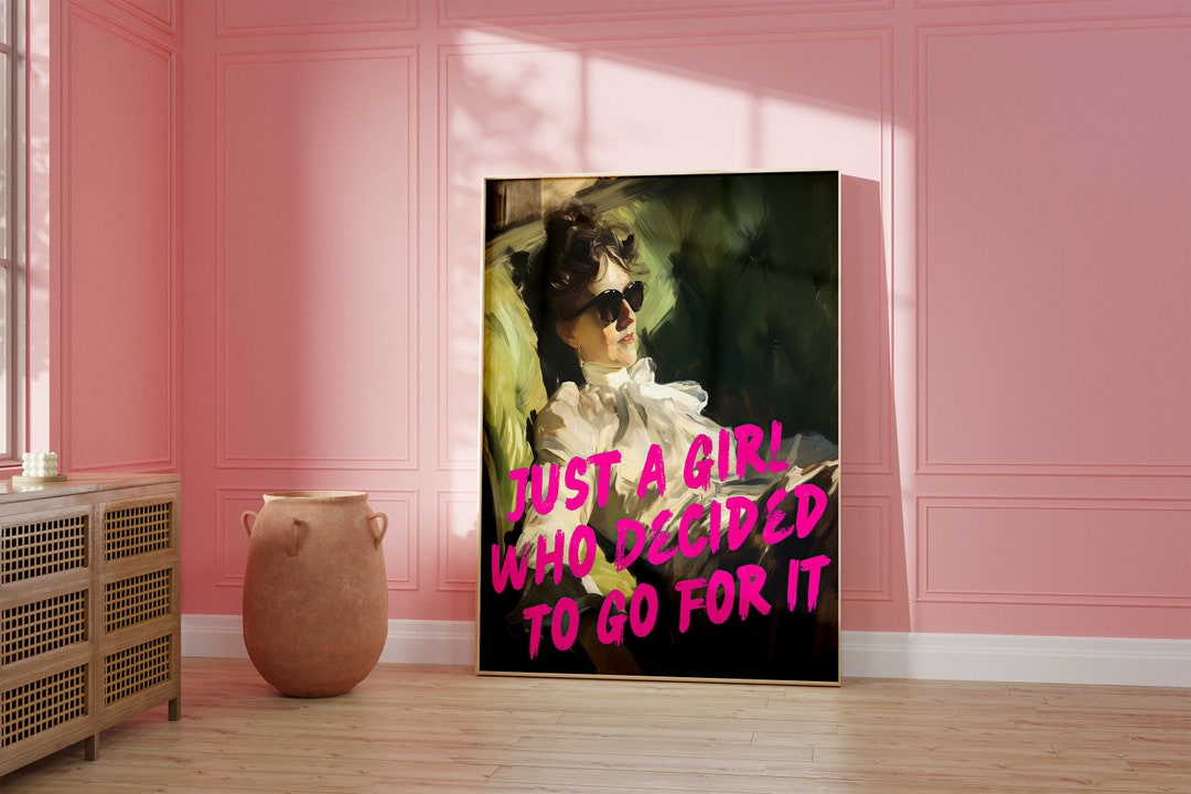 Just a Girl Who Decided Trendy Wall Art Print | Altered Art ...