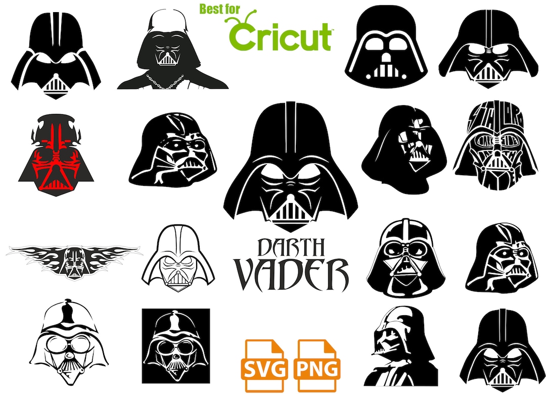 D Vader Heading Svg Bundle, Svg Files for Cricut, Vader Heading SVG ...
