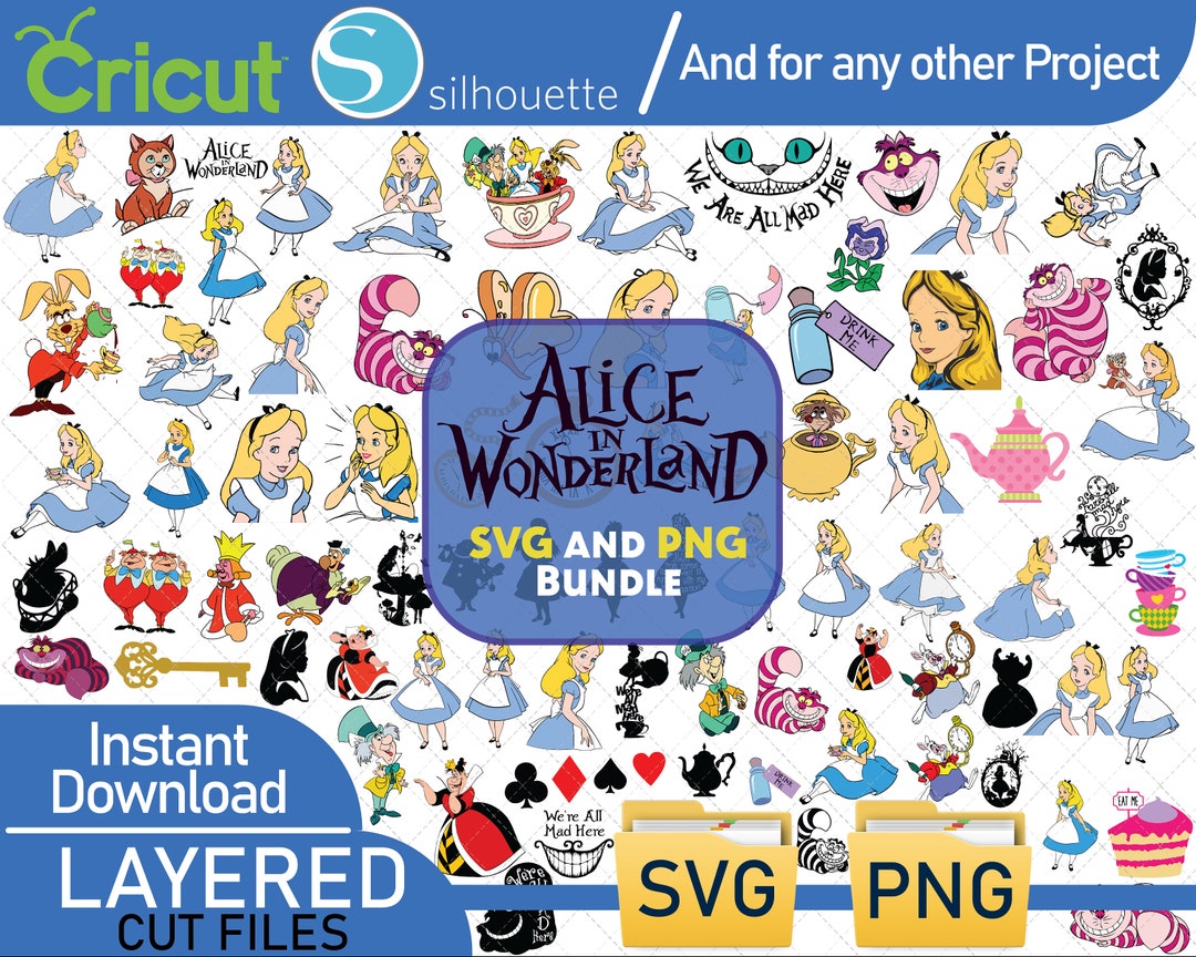 Alice in Wonderland SVG and PNG, Alice Svg, Disne Princess Svg ...