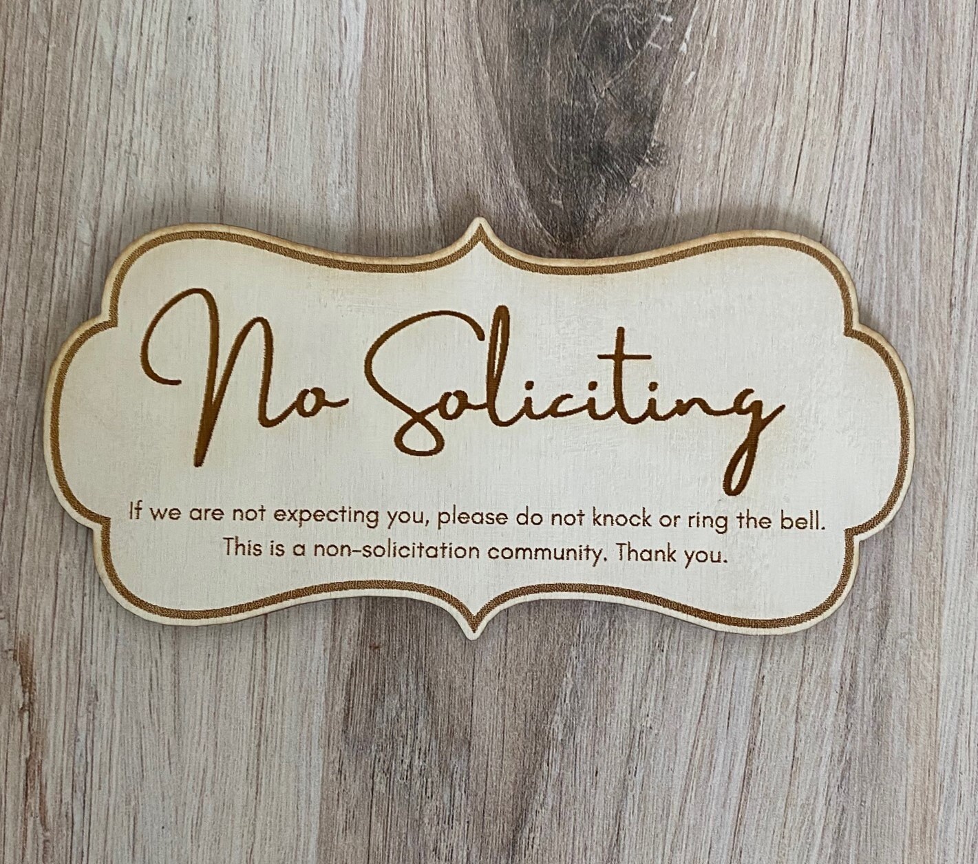 No Soliciting Door Sign - Etsy