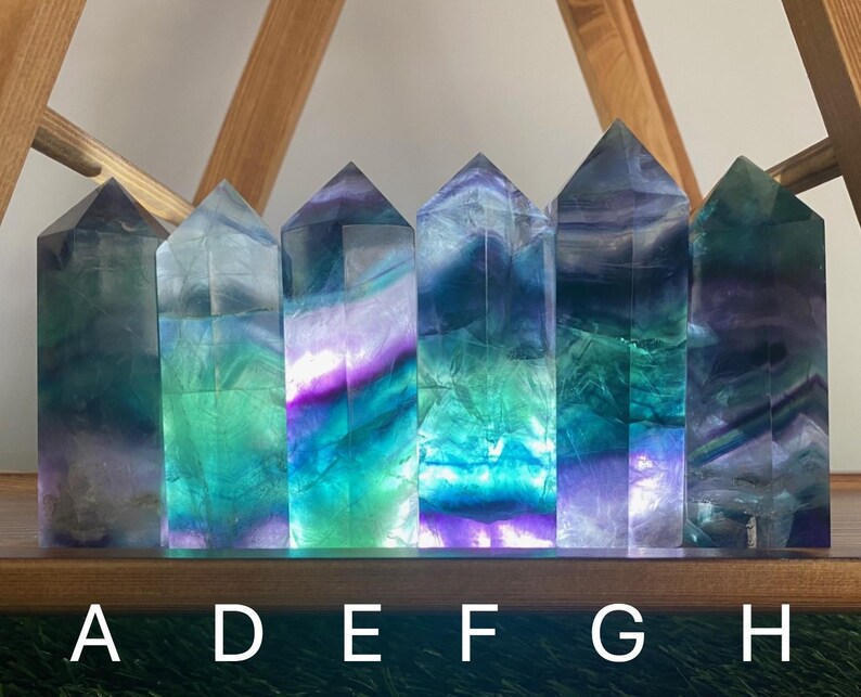 Rainbow Fluorite Towers - Pick Your Piece (AA Grade) - - Etsy