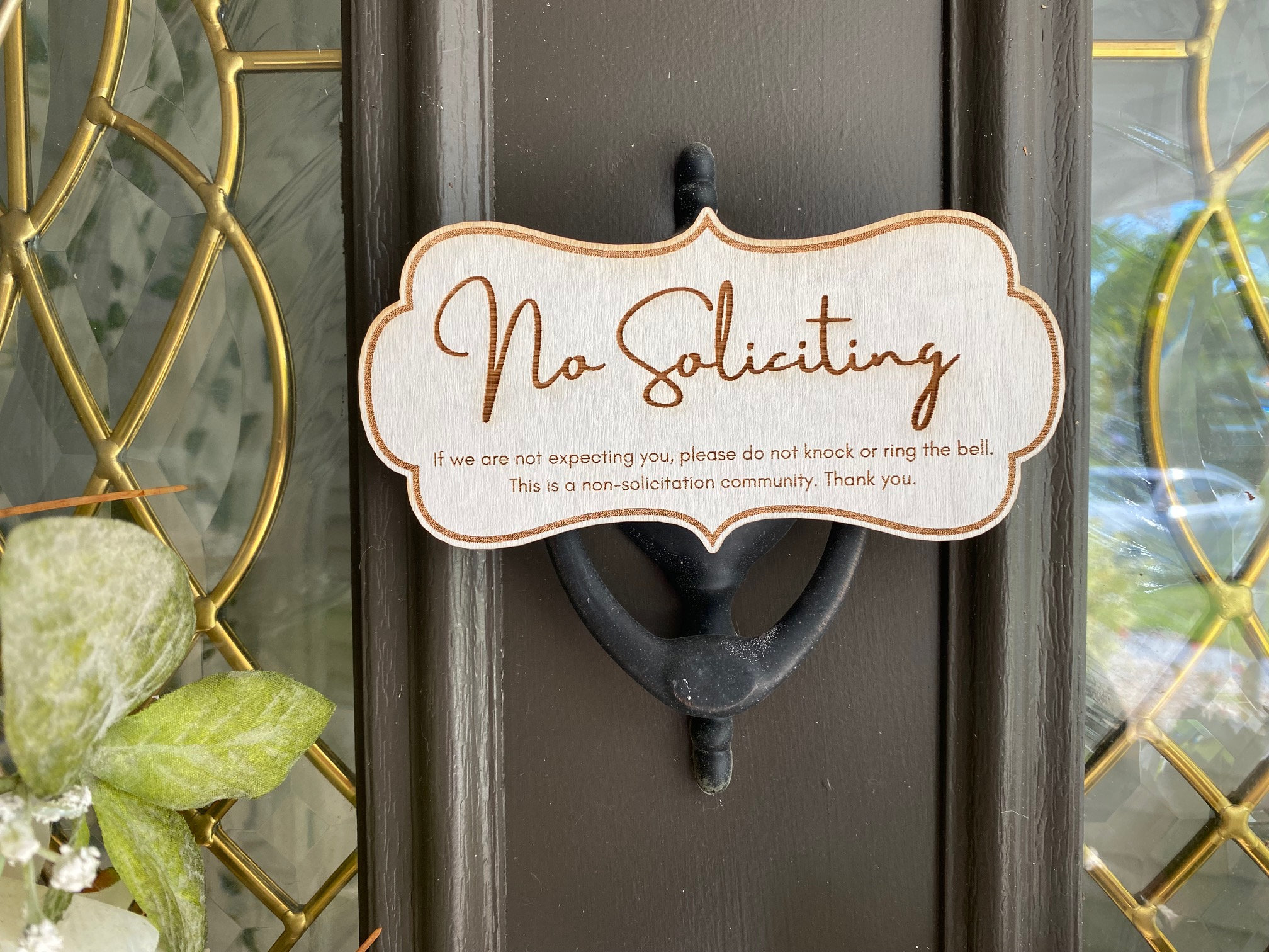 No Soliciting Door Sign - Etsy