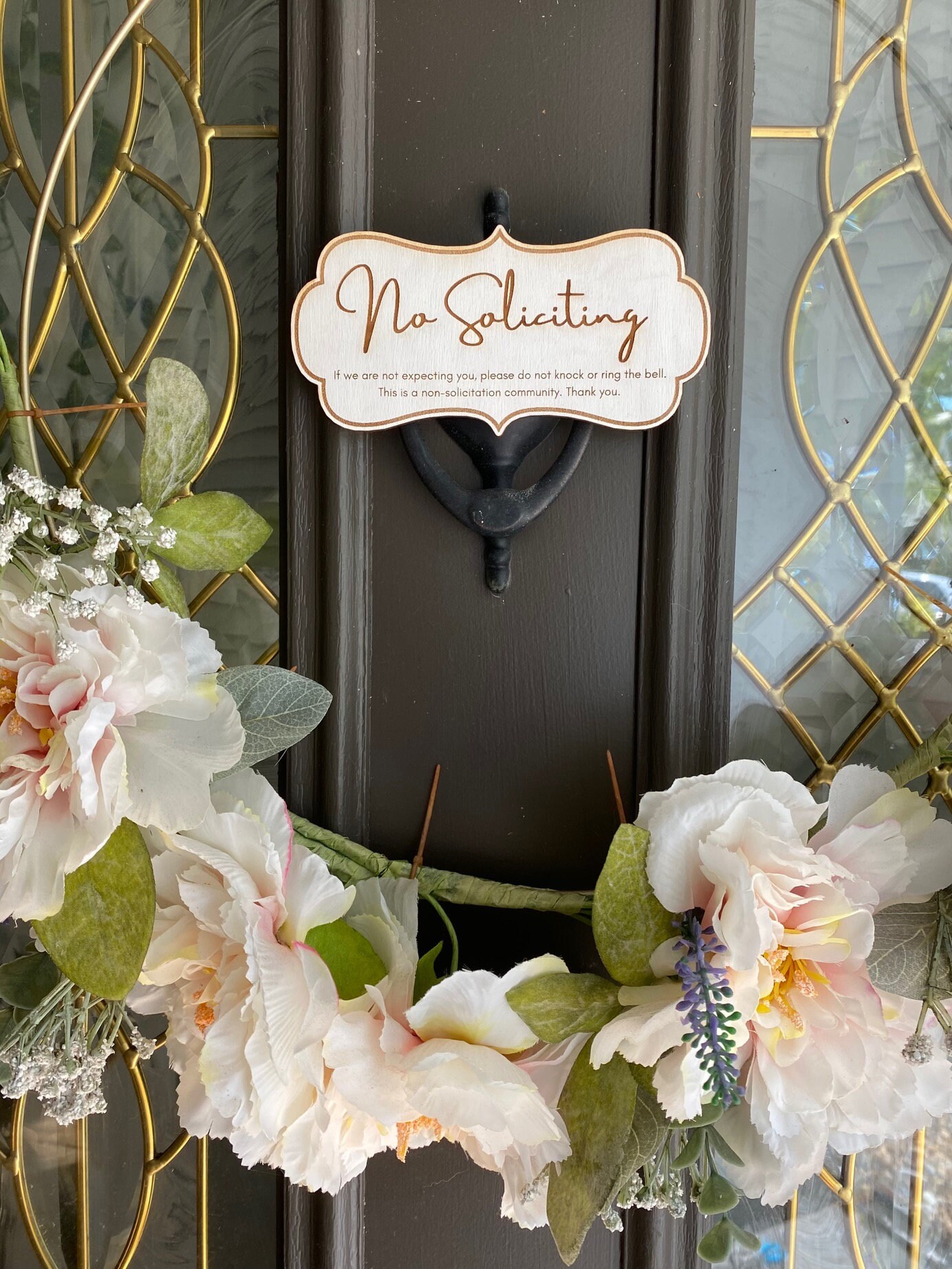 No Soliciting Door Sign - Etsy