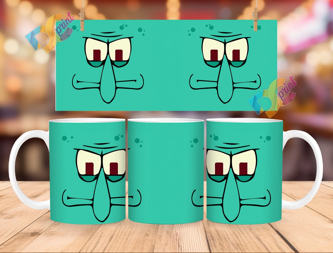 Squidward Tentacles, Spongebob, Designs, Mug PNG, Mug Wrap Download ...
