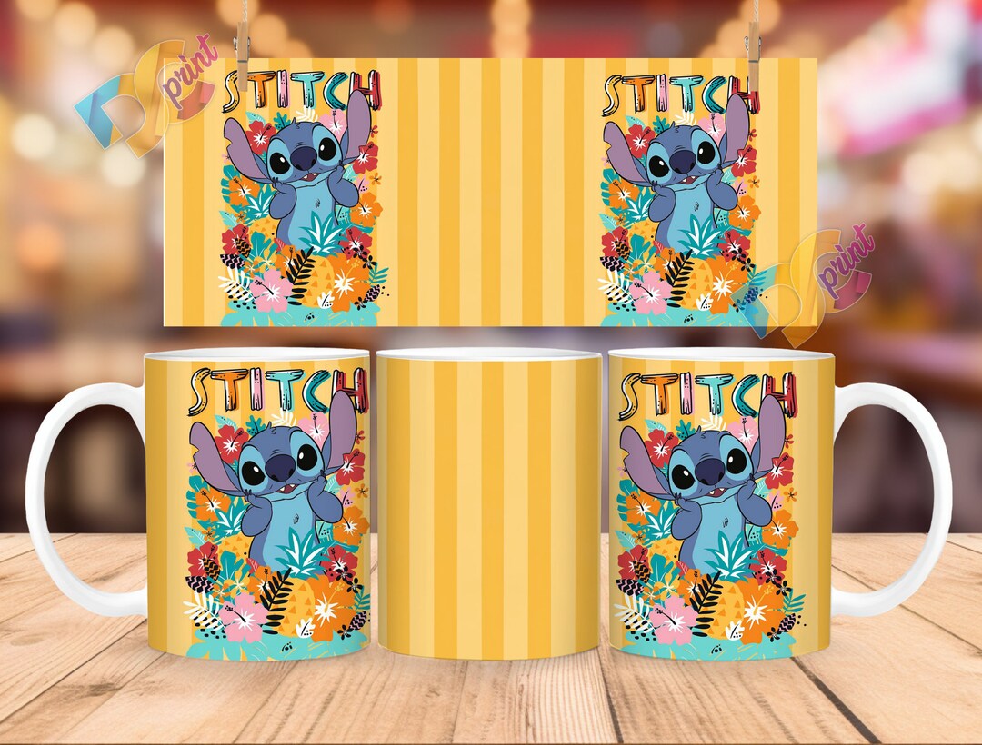 Stitch Sublimation Designs, Mug PNG, Mug Wrap Download, Affirmations ...