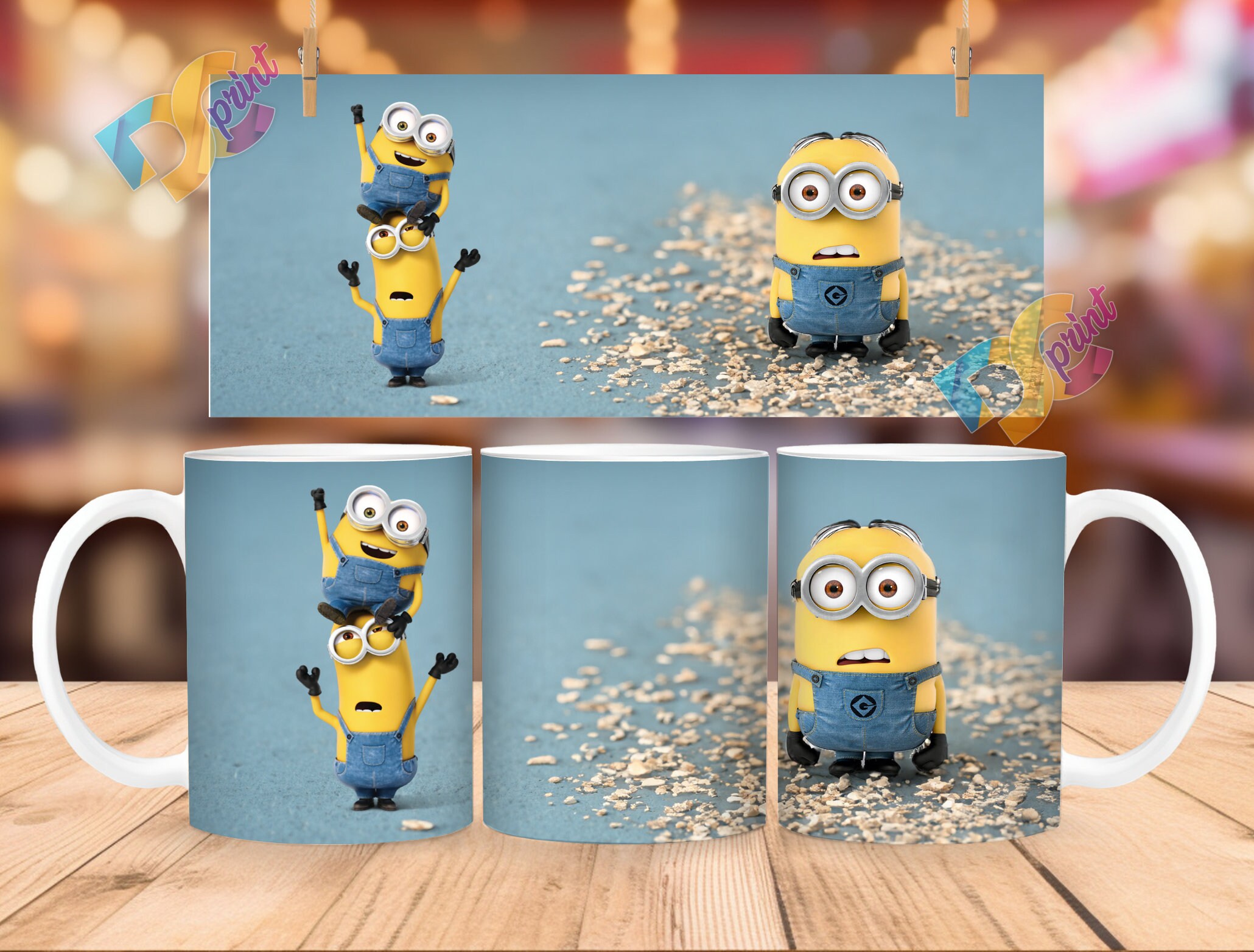 Minions M2, Sublimation Designs, Mug PNG, Mug Wrap Download ...
