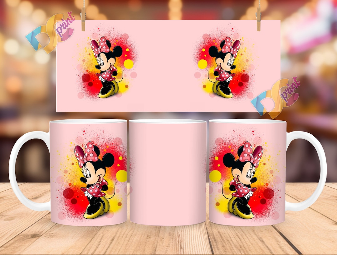 Minnie Mouse, Sublimation Designs, Mug PNG, Mug Wrap Download ...