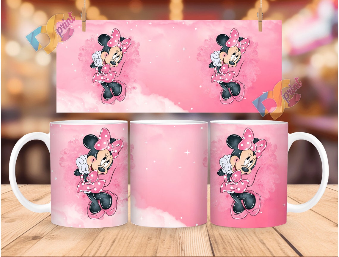 Minnie Mouse Sublimation Designs, Mug PNG, Mug Wrap Download ...