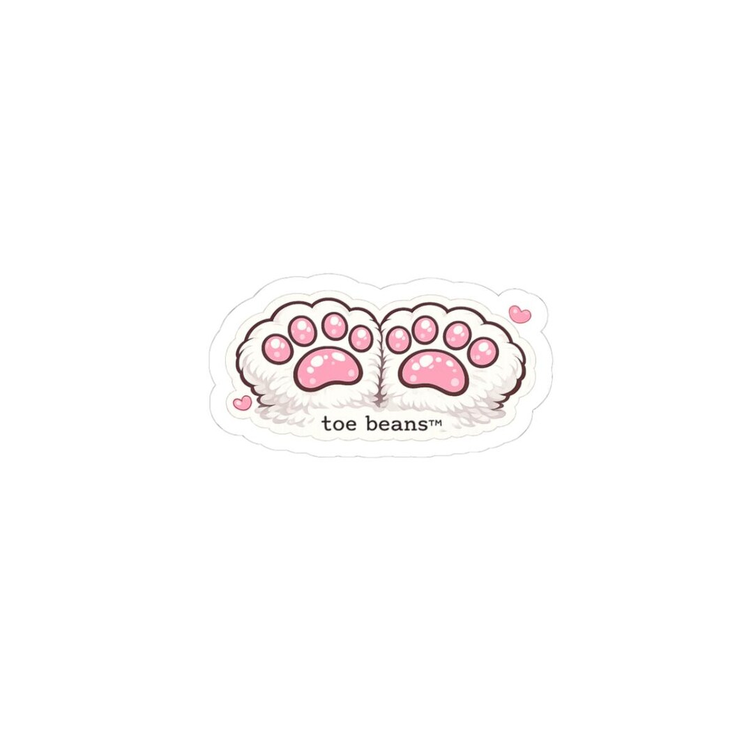 Cat Paw Toe Beans Sticker | Kiss-cut Sticker, Laptop Decal, Kawaii Pet ...