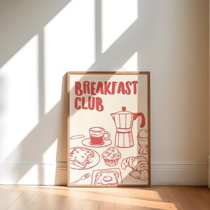 Breakfast Club Print, Retro Kitchen Wall Art (digital Download) - Etsy