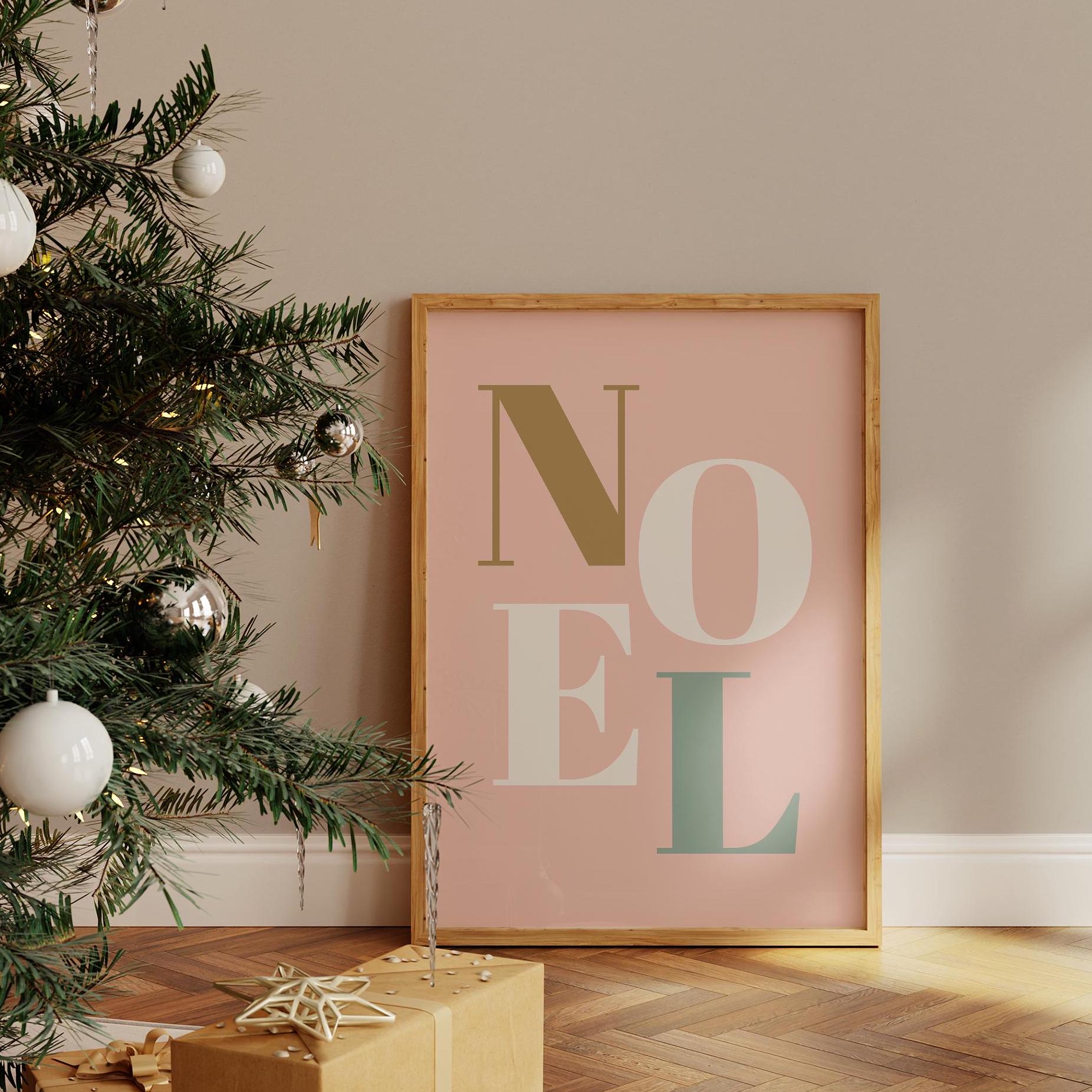 Noel Wall Art Print, Classic Christmas Decor, Christmas Wall Art ...