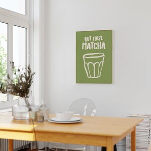 Matcha Latte Print, Digital Download, Modern Kitchen Wall Art, Matcha ...