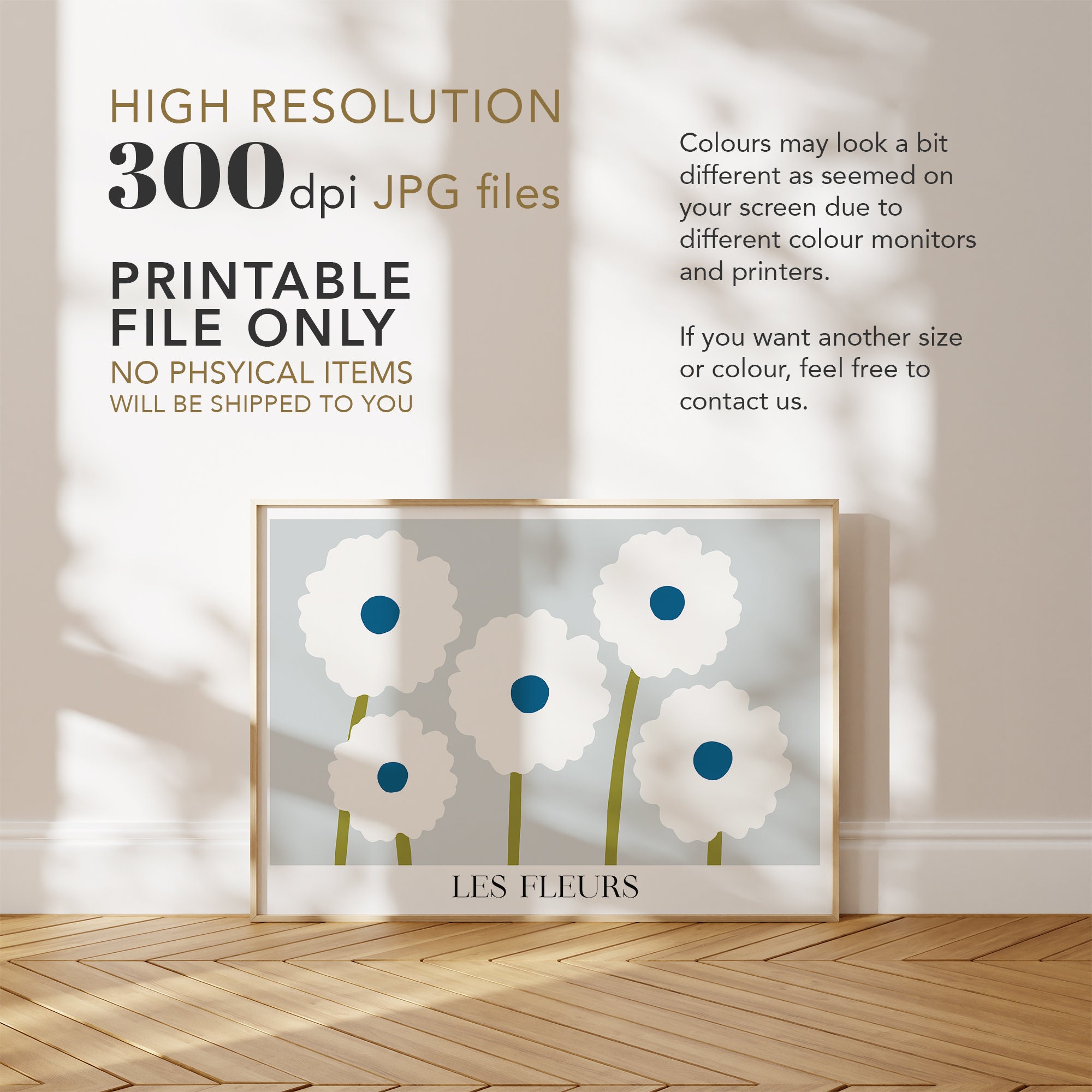 Les Fleurs Printable Wall Art, Botanical Poster, Gallery Wall Art ...