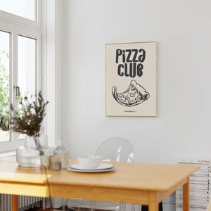 Pizza Club Print, Modern Kitchen Decor, Digital Download, Food ...