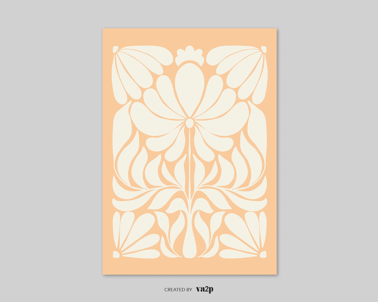 Norway Folk Art, Peach Fuzz Wall Art, Digital Print, Scandinavian Folk ...