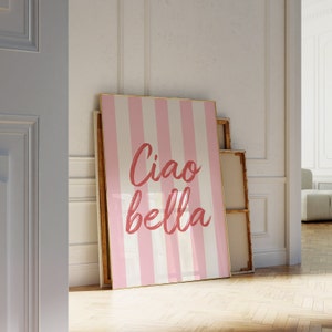 Ciao Bella Print, Trendy Wall Art, Italian Quote Typography Art ...