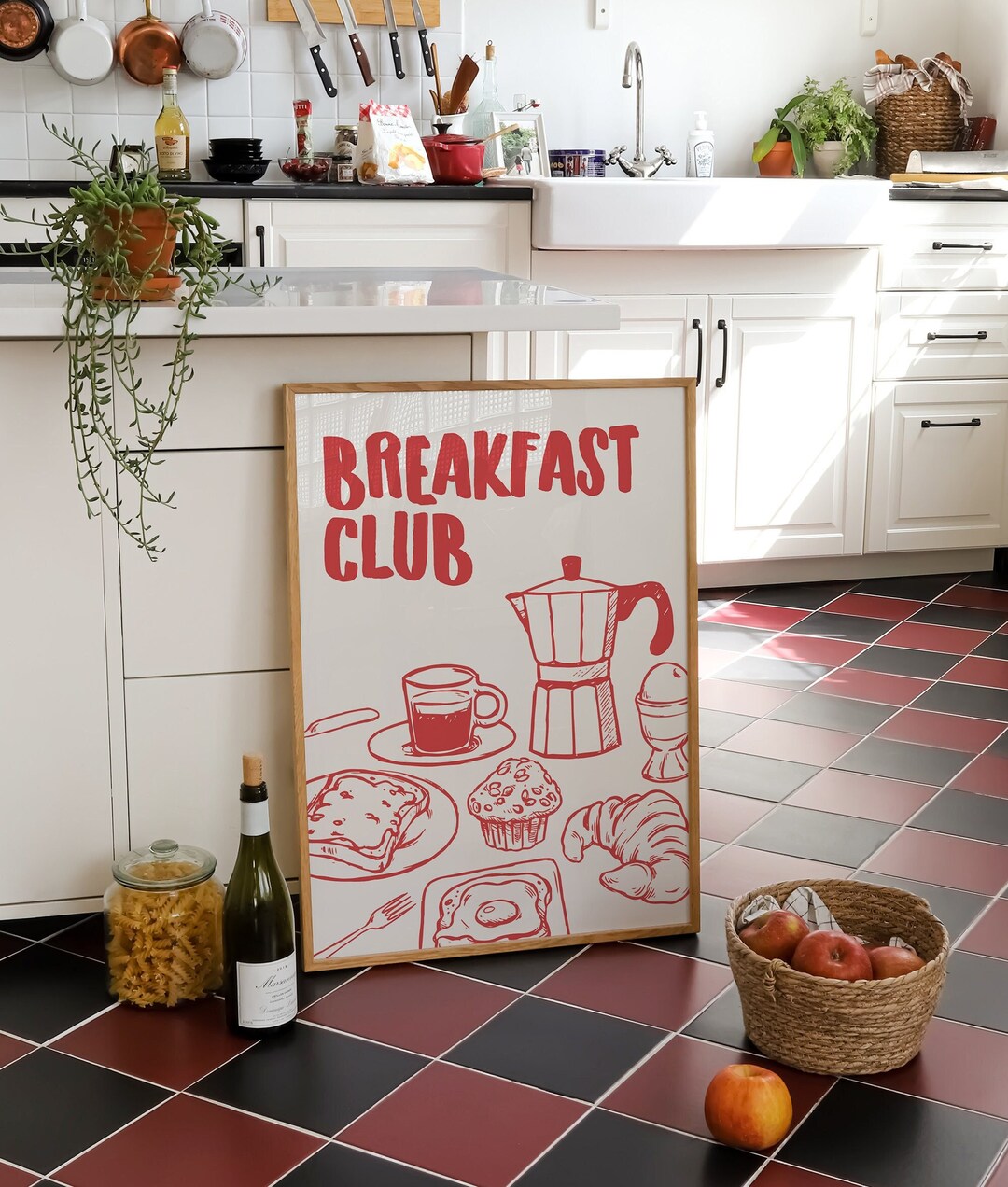 Breakfast Club Print, Retro Kitchen Wall Art (digital Download) - Etsy